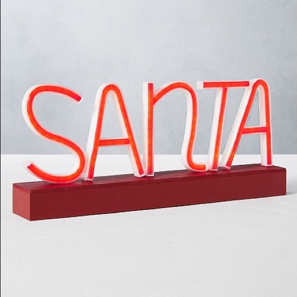 Home Essentials | Holiday | New Led Santa Sign On Stand | Poshmark